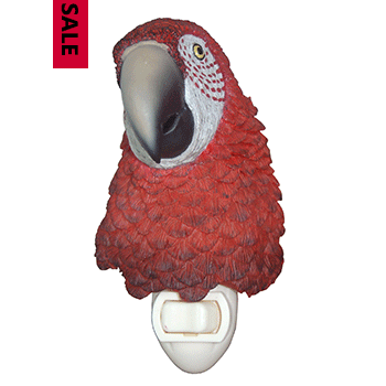 Red Parrot Bust Night Light – Natures Window